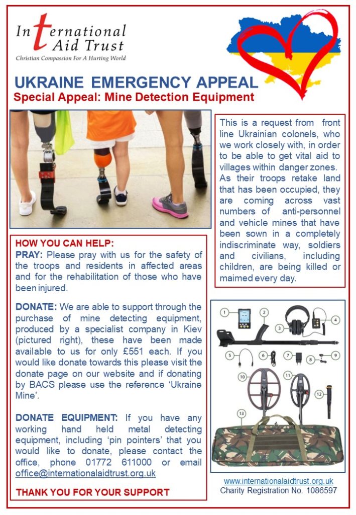 Mine detection appeal - Ukraine - International Aid Trust