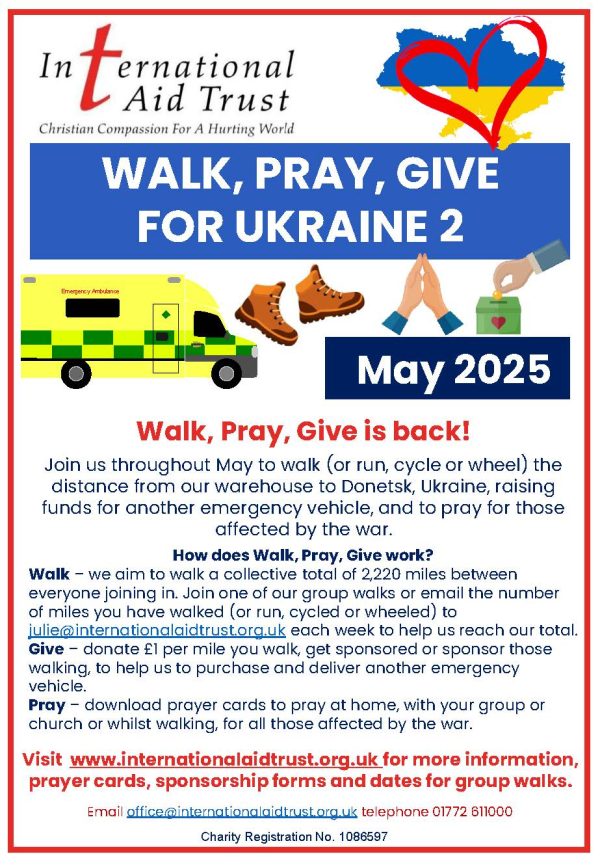 Walk, Pray, Give for Ukraine - May 2025 - International Aid Trust