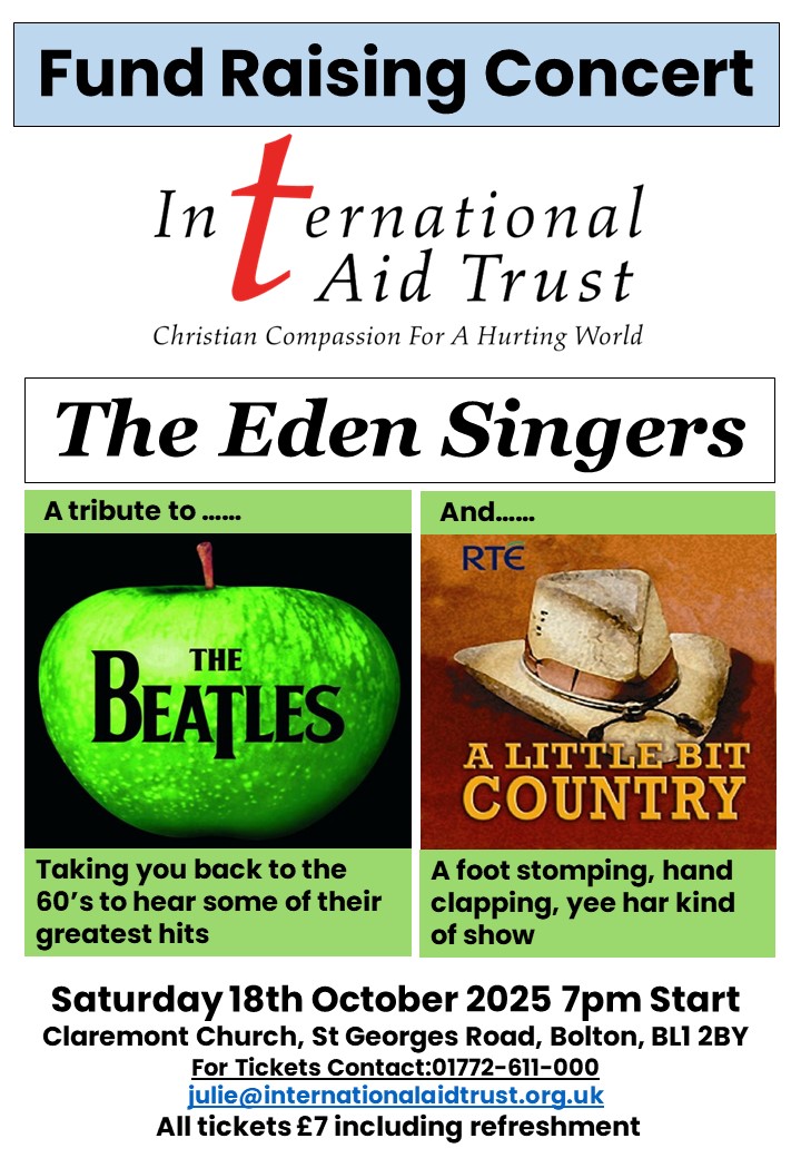 Eden Singers Concert - Saturday 18th October - International Aid Trust